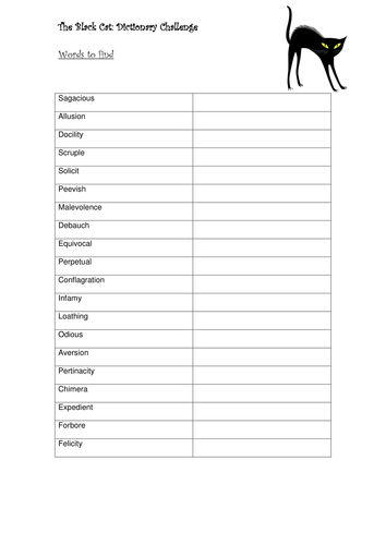 The Black Cat by Edgar Allen Poe | Teaching Resources