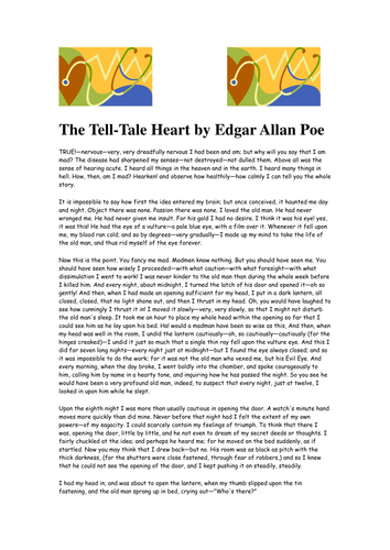 The Tell Tale Heart by Edgar Allen Poe | Teaching Resources
