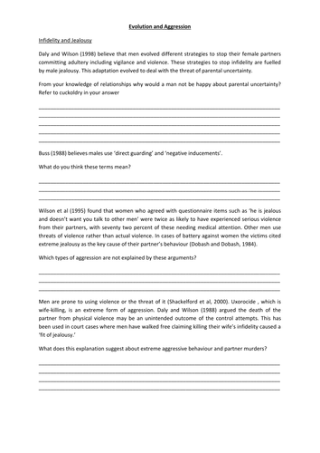 PSYCHOLOGY A2 AGGRESSION | Teaching Resources