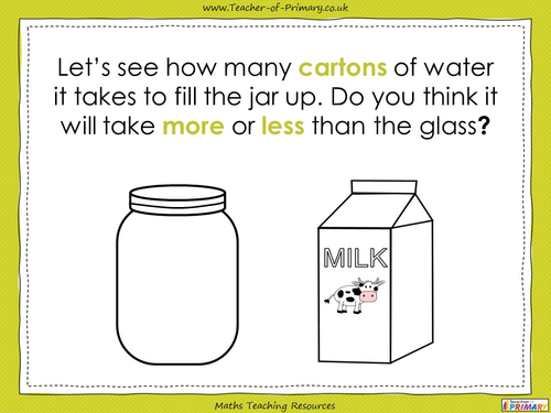Measuring Capacity Using Non-Standard Units - Year 1 | Teaching Resources