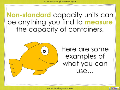 Measuring Capacity Using Non-Standard Units - Year 1 | Teaching Resources