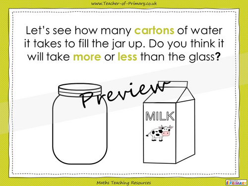 Measuring Capacity Using Non-Standard Units - Year 1 | Teaching Resources