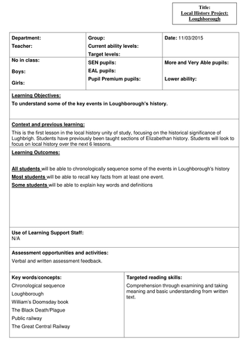Local History project: Leicester and Loughborough | Teaching Resources