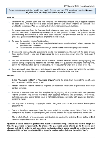 Mathematics Test Maker Free Version | Teaching Resources