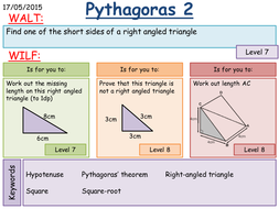 Pythagoras Finding the shorter Side | Teaching Resources