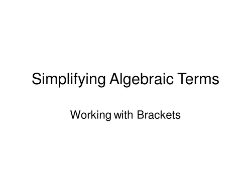 Maths KS3 & KS4 Algebra Expanding & factorising simple brackets through ...