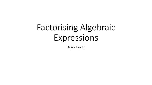 Maths KS3 & KS4 Algebra Expanding & factorising simple brackets through ...