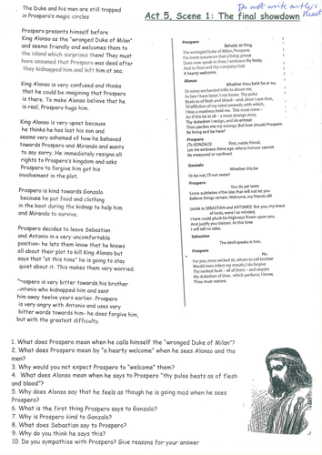 The Tempest resources & History Shakespeare | Teaching Resources