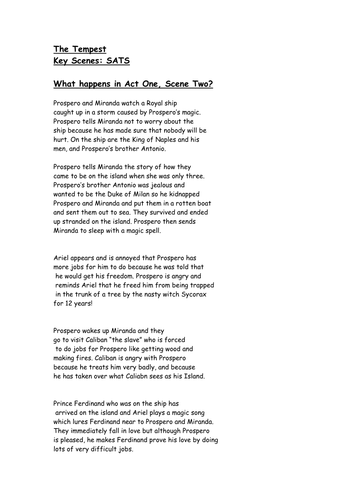 The Tempest resources & History Shakespeare | Teaching Resources
