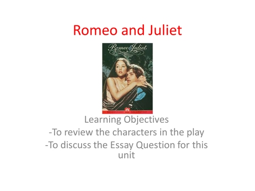 Romeo and Juliet: How is Love Presented? | Teaching Resources