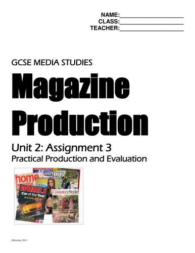 AQA GCSE Media Magazine Production unit resources | Teaching Resources