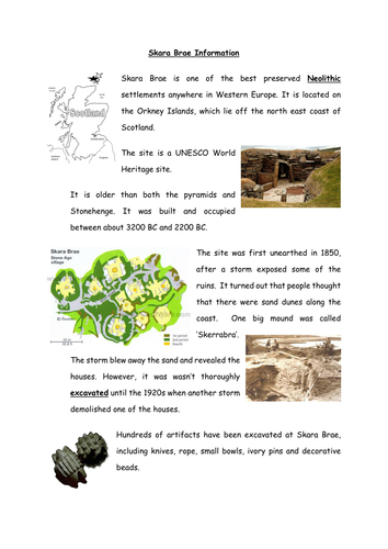 Stone Age: Skara Brae by deb24 - Teaching Resources - TES