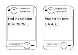 Sequences Treasure Hunt | Teaching Resources