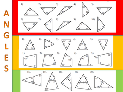 Angles RAG Worksheet | Teaching Resources