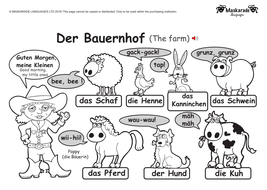 KS1 GERMAN: Level 1: Farm and Zoo animals | Teaching Resources