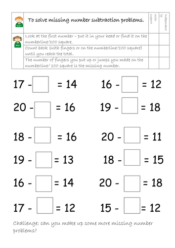 Missing Number calculations and subtraction as difference | Teaching ... Missing Number calculations and subtraction as difference | Teaching ...
