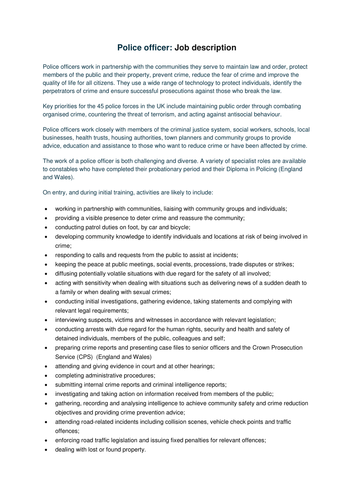 Respect and the Police | Teaching Resources