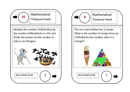 Mathematical Treasure Hunt - Various | Teaching Resources