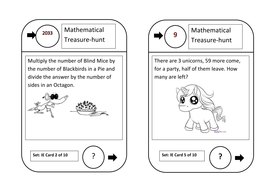 Mathematical Treasure Hunt - Various | Teaching Resources