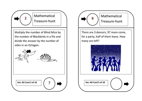 Mathematical Treasure Hunt - Various | Teaching Resources