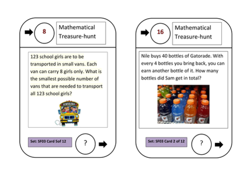 Mathematical Treasure Hunt - Various | Teaching Resources