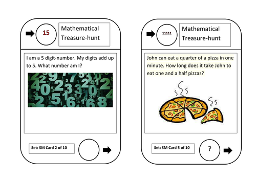 Mathematical Treasure Hunt - Various | Teaching Resources
