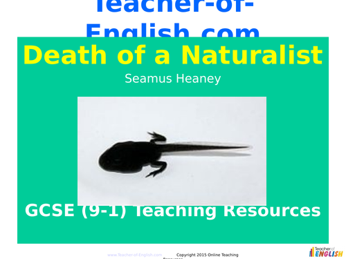 Death of a Naturalist | Teaching Resources