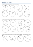 Area of a circle, semi circle, quarter and composite - KS3 | Teaching ...