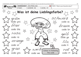 GERMAN: KS2-Level 1: Colours | Teaching Resources