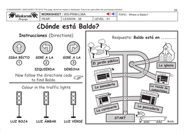 SPANISH KS2 Level 1: Directions | Teaching Resources
