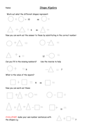 Shape Algebra | Teaching Resources