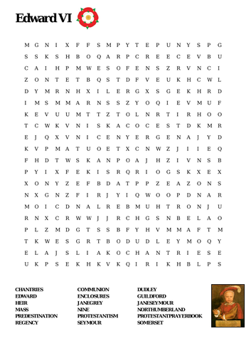 The Tudors Word Search Pack | Teaching Resources