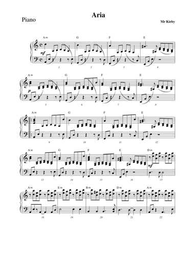 Aria - Music for Intermediate secondary school orchestra | Teaching ...