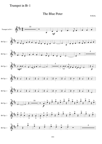 Variations on a theme. - The Blue Peter - For intermediate to senior ...