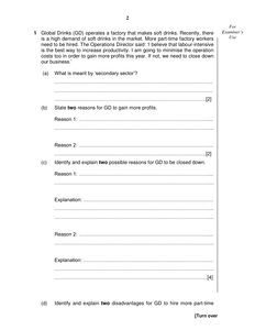 IGCSE Business Studies (Paper 1) Mock Exam by Samantha Yau - UK ...