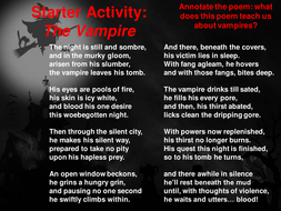 Dracula (playscript): Full Scheme & Resources | Teaching Resources