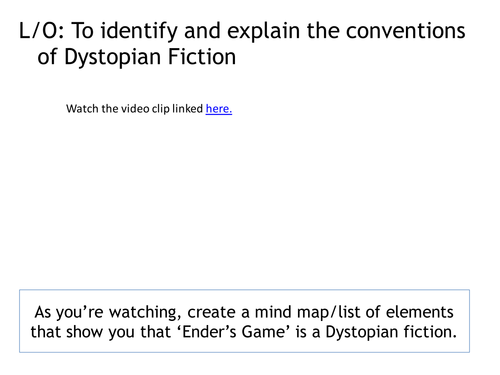 Year 7 Dystopian Fiction Unit | Teaching Resources