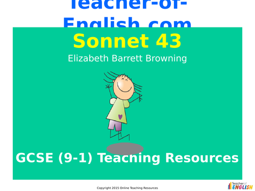 Sonnet 43 'How do I love thee' (Elizabeth Barrett Browning) | Teaching ...