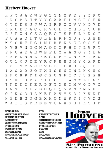 US President's Word Search Pack | Teaching Resources