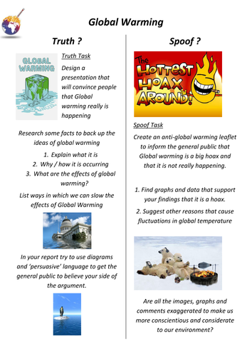 global warming truth or spoof? | Teaching Resources