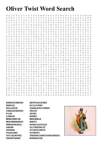 Oliver Twist Word Search | Teaching Resources