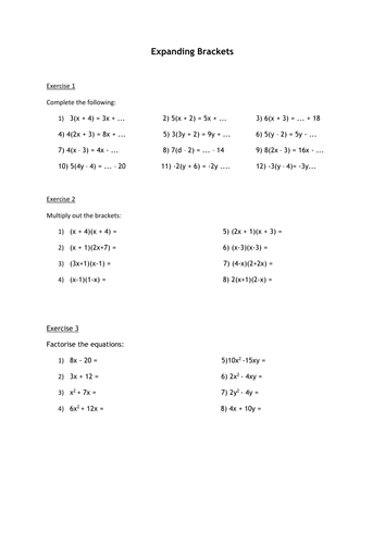Basic GCSE Algebra | Teaching Resources