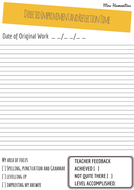 Directed Improvement and Reflection Time (DIRT) Sheet | Teaching Resources