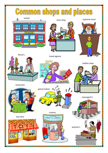 Common-shops-and-places | Teaching Resources