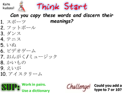 Likes and Dislikes in Japanese | Teaching Resources