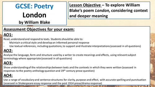 Poetry Analysis WJEC Eduqas GCSE English Literature Poetry Resources ...