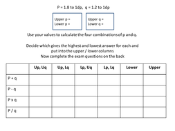 Bounds and Approximation Activity A3 | Teaching Resources