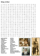 King Arthur Word Search by sfy773 - Teaching Resources - Tes
