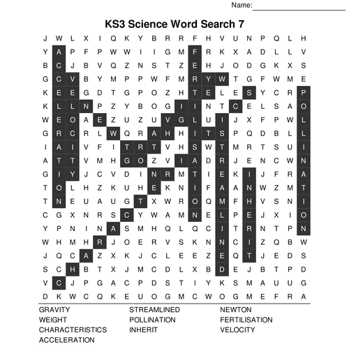 KS3 Science Bumper Fun Wordsearch Megapack. 10 Sets of 10 Included ...