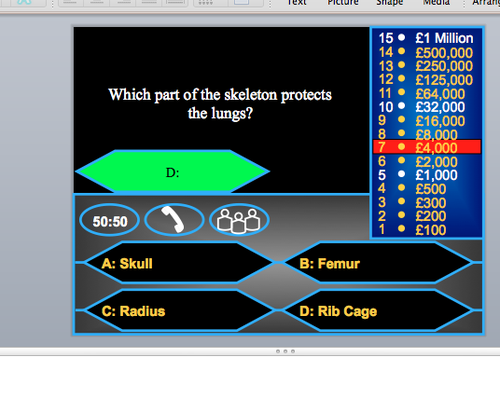 KS3 Science (Biology) Who Want's to Be a Millionaire Game | Teaching ...